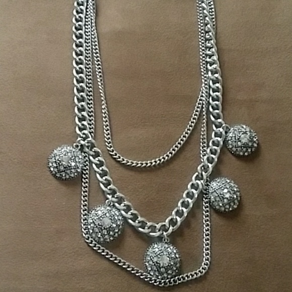 Express | Jewelry | Express Three Layers Faux Mini Diamond Necklace ...